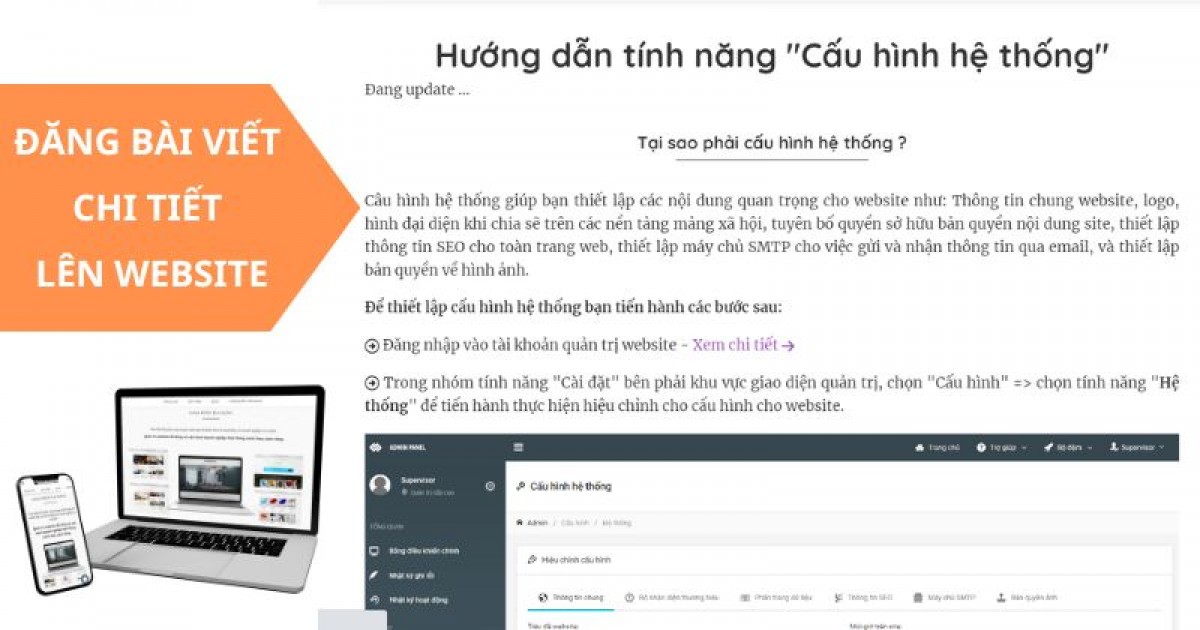 Demo Shop bán hàng - Hutech - Hướng dẫn đăng bài viết chi tiết lên website